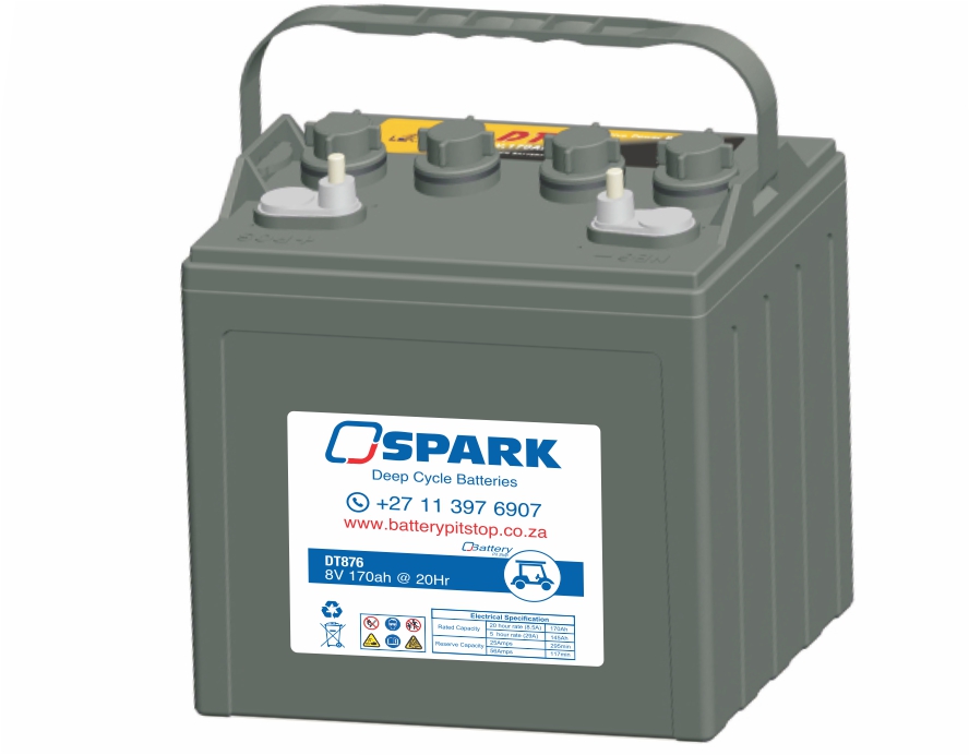 Spark DT876 | 8V 170Ah | Deep Cycle Lead Acid Battery | Battery Pitstop