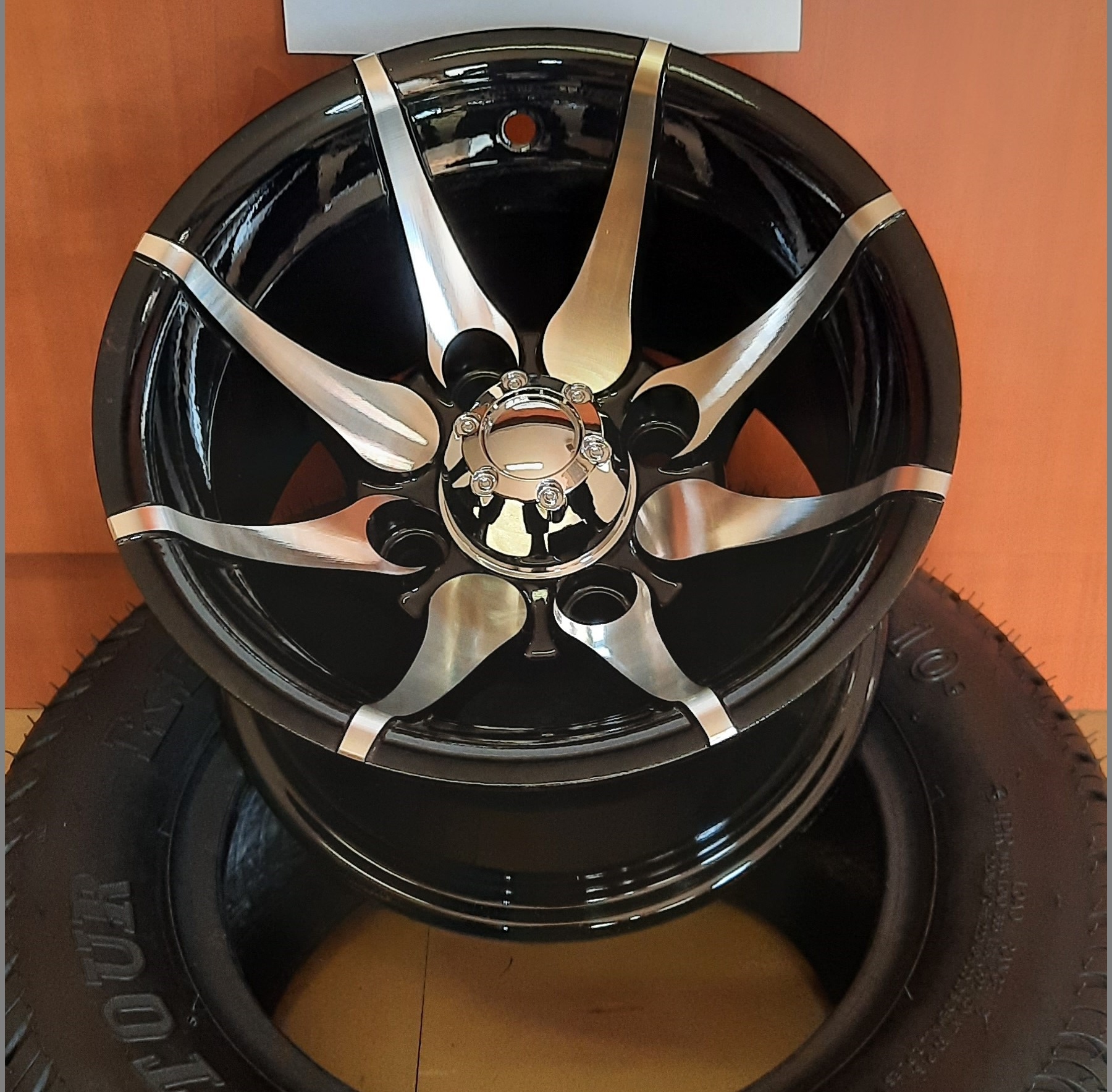 Golf Cart Rims 10 Inch MC/BLK Aluminium Rim | Battery Pitstop